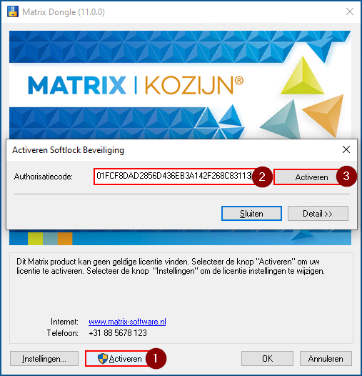 Standalone-licentie activeren | Matrix Knowledge Base